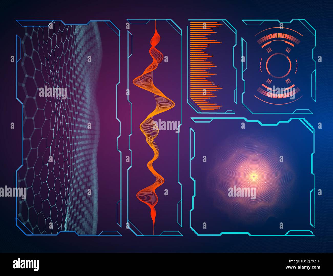 Military green radar. Screen with target. Futuristic HUD interface ...