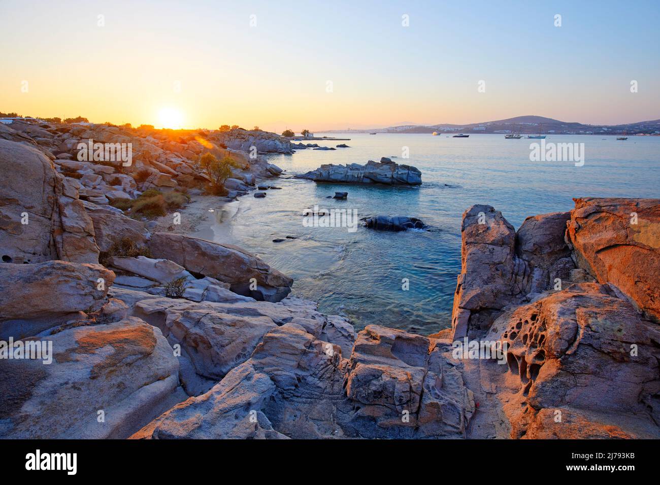 Kolymbithres Beach at sunrise, Paros, Cyclades Islands, Greece Stock ...
