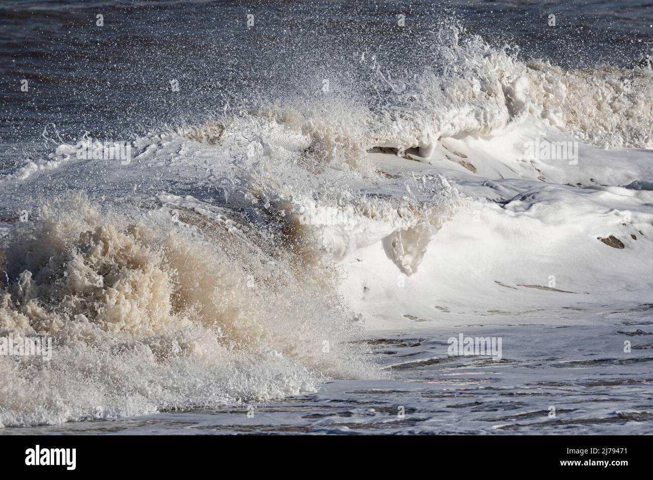 The crest of the waves, the power and the abstract effect of fluid sea ...
