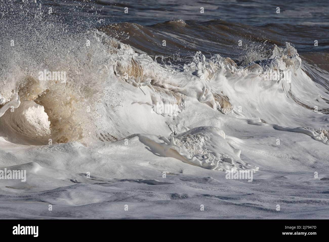The crest of the waves, the power and the abstract effect of fluid sea ...