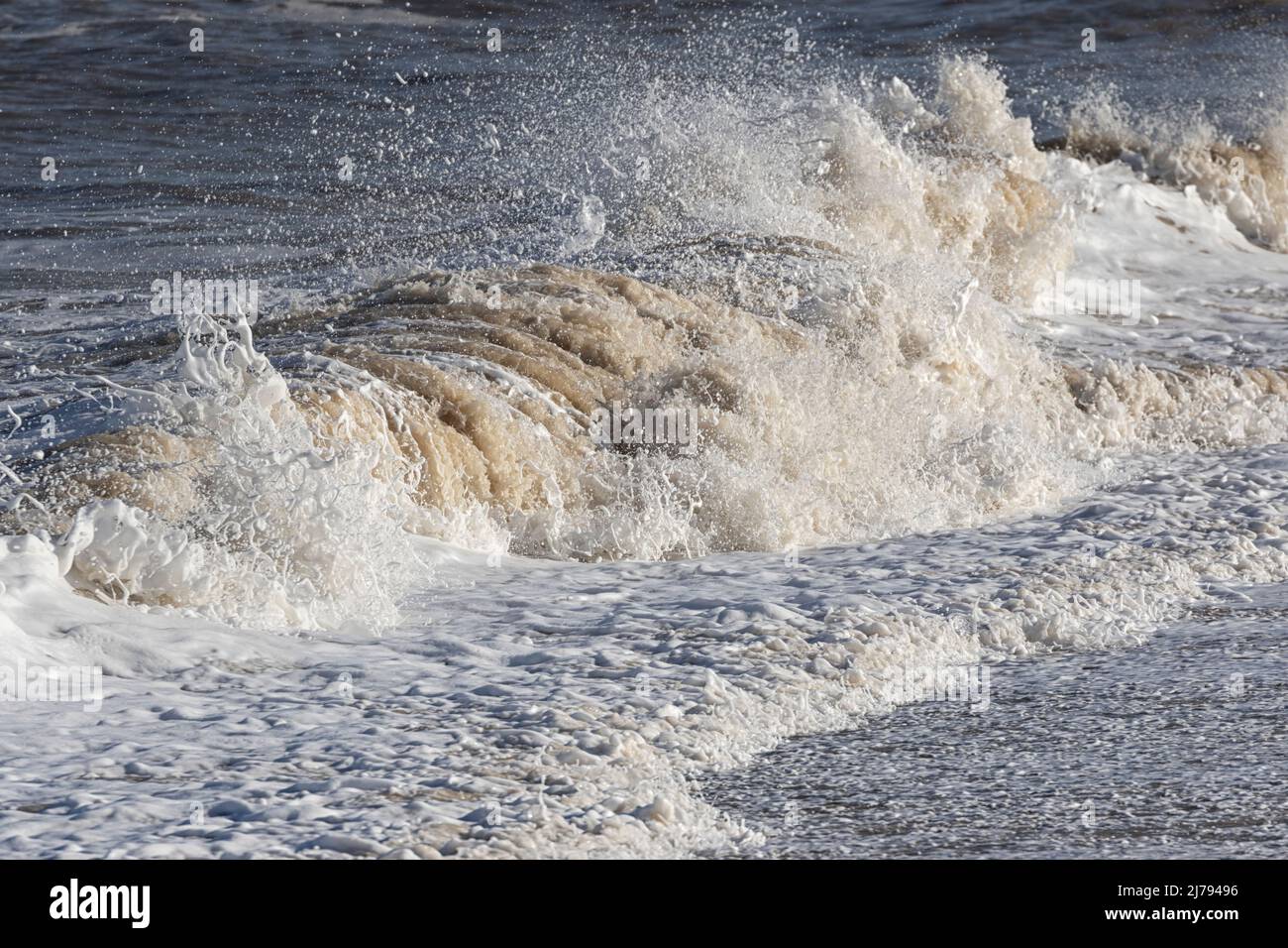 The crest of the waves, the power and the abstract effect of fluid sea ...