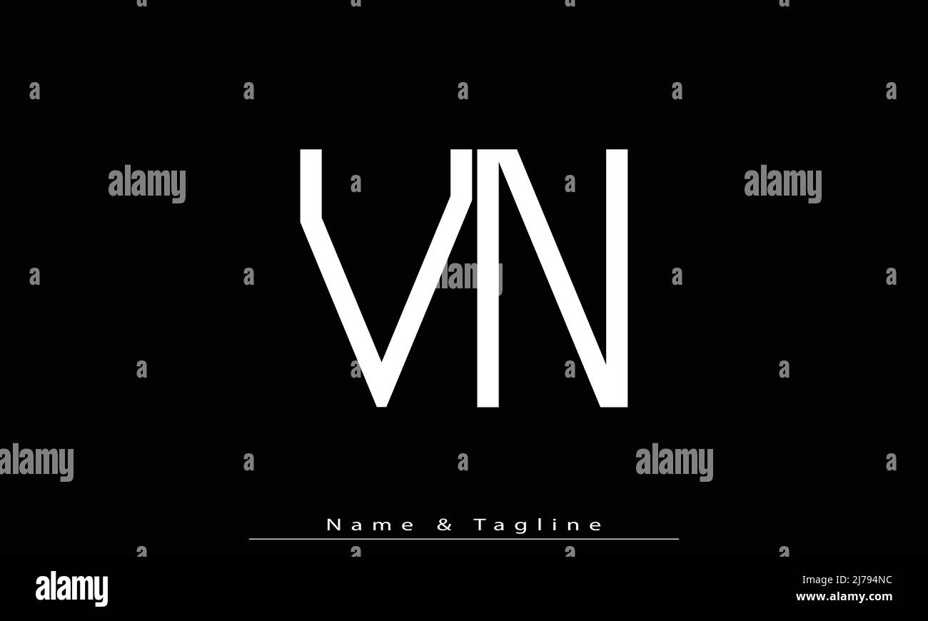 Alphabet letters Initials Monogram logo VN , NV Stock Vector Image ...