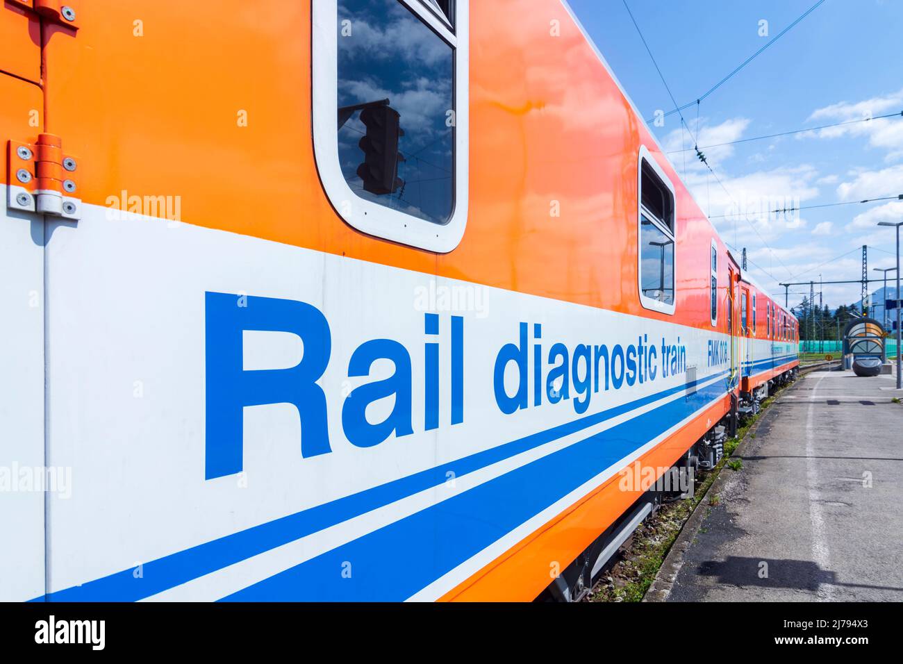 Freilassing: rail diagnostic train in Freilassing station in , Bayern ...