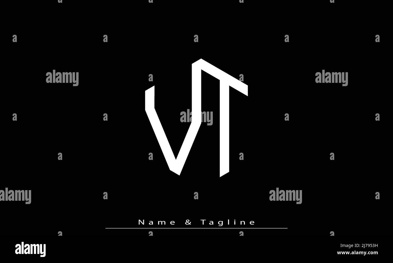 Alphabet letters Initials Monogram logo VT , TV Stock Vector Image ...