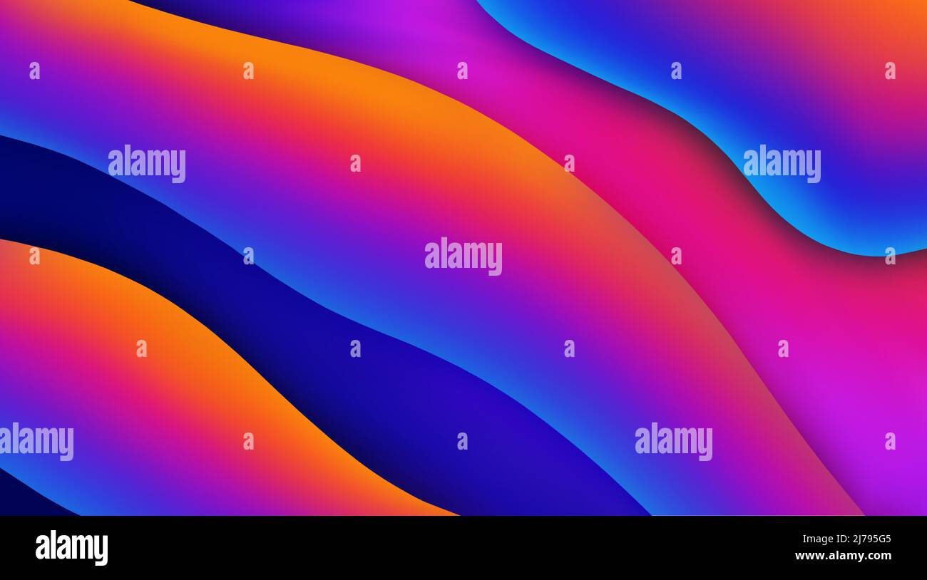 Colorful shapes Wavy backdrop. Fluid gradient background vector. 3d ...