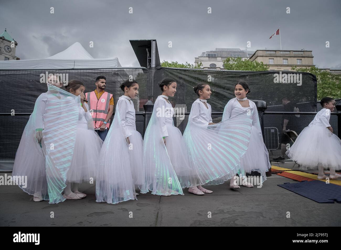 London, UK. 7th May 2022. Eid in the Square. Young dancers from Grace ...