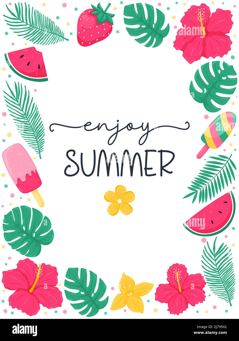 Rectangular floral frame illustration Stock Vector Images - Alamy