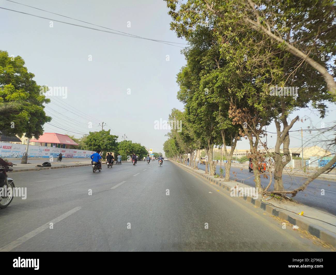 Main Korangi road Karachi traffic and buildings landmark Stock Photo ...
