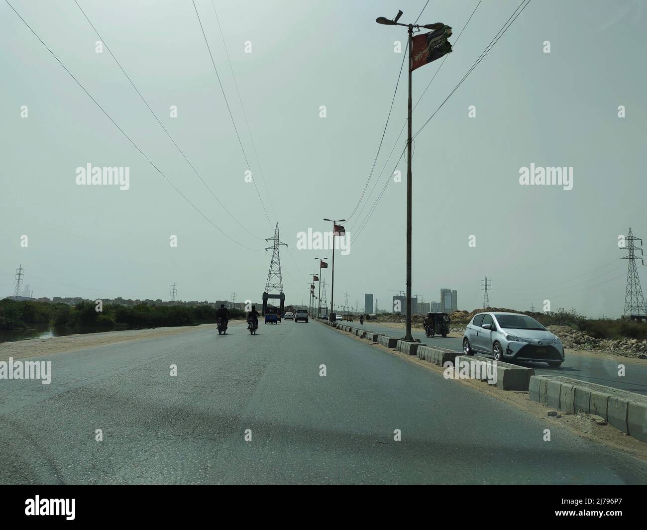 Main Korangi road Karachi traffic and buildings landmark Stock Photo ...