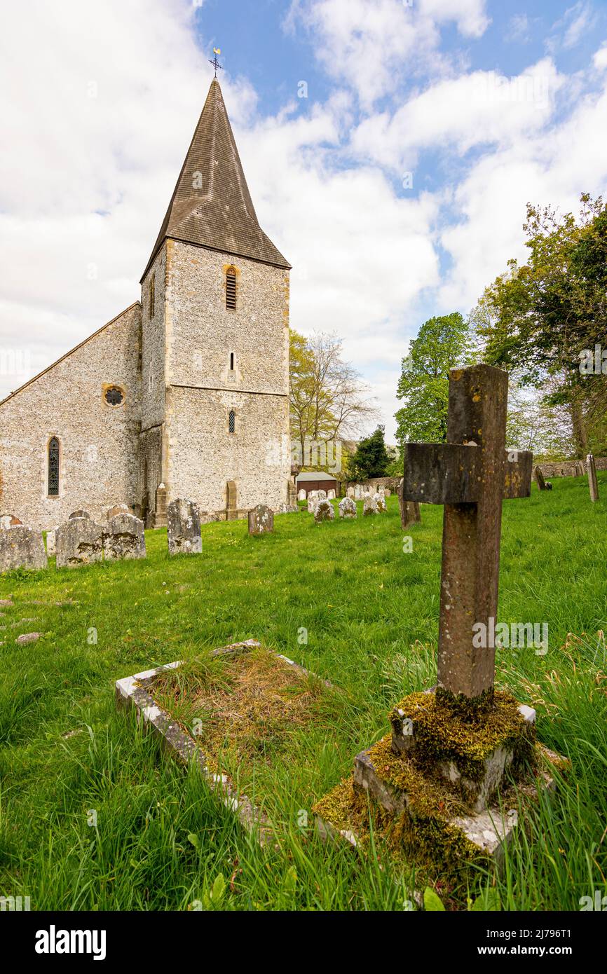An unkept grave, probably dating back to 19th Century, facing the ...