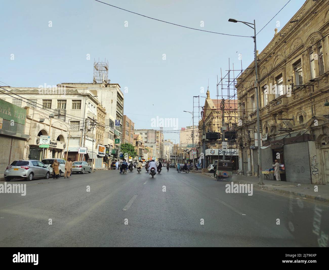 Main Korangi road Karachi traffic and buildings landmark Stock Photo ...