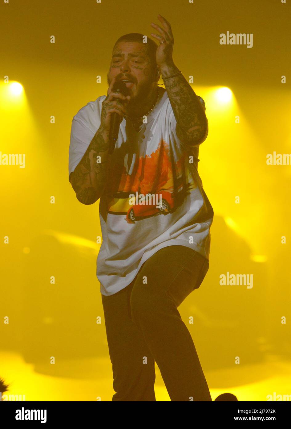 HOLLYWOOD FL - MAY 06: Post Malone performs during the Formula 1 Miami ...