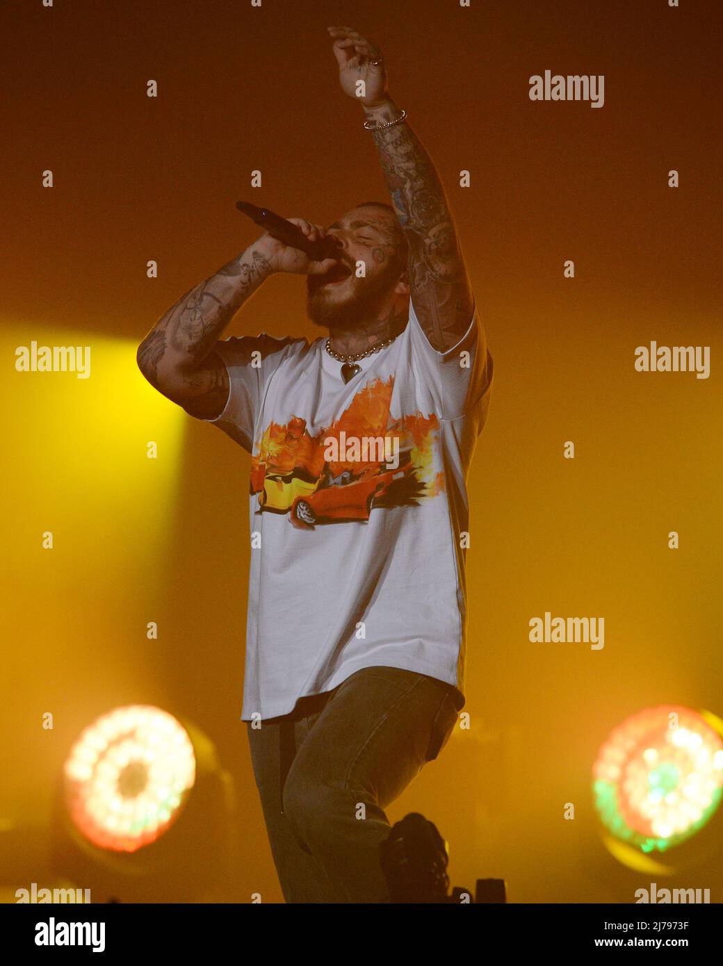 HOLLYWOOD FL - MAY 06: Post Malone performs during the Formula 1 Miami ...