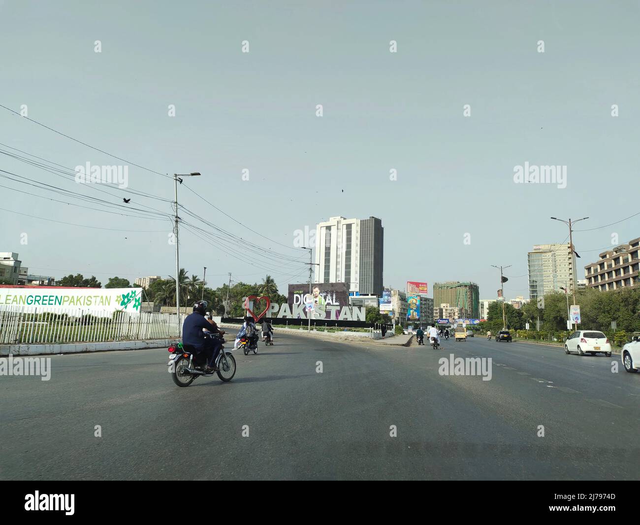 Main Korangi road Karachi traffic and buildings landmark Stock Photo ...