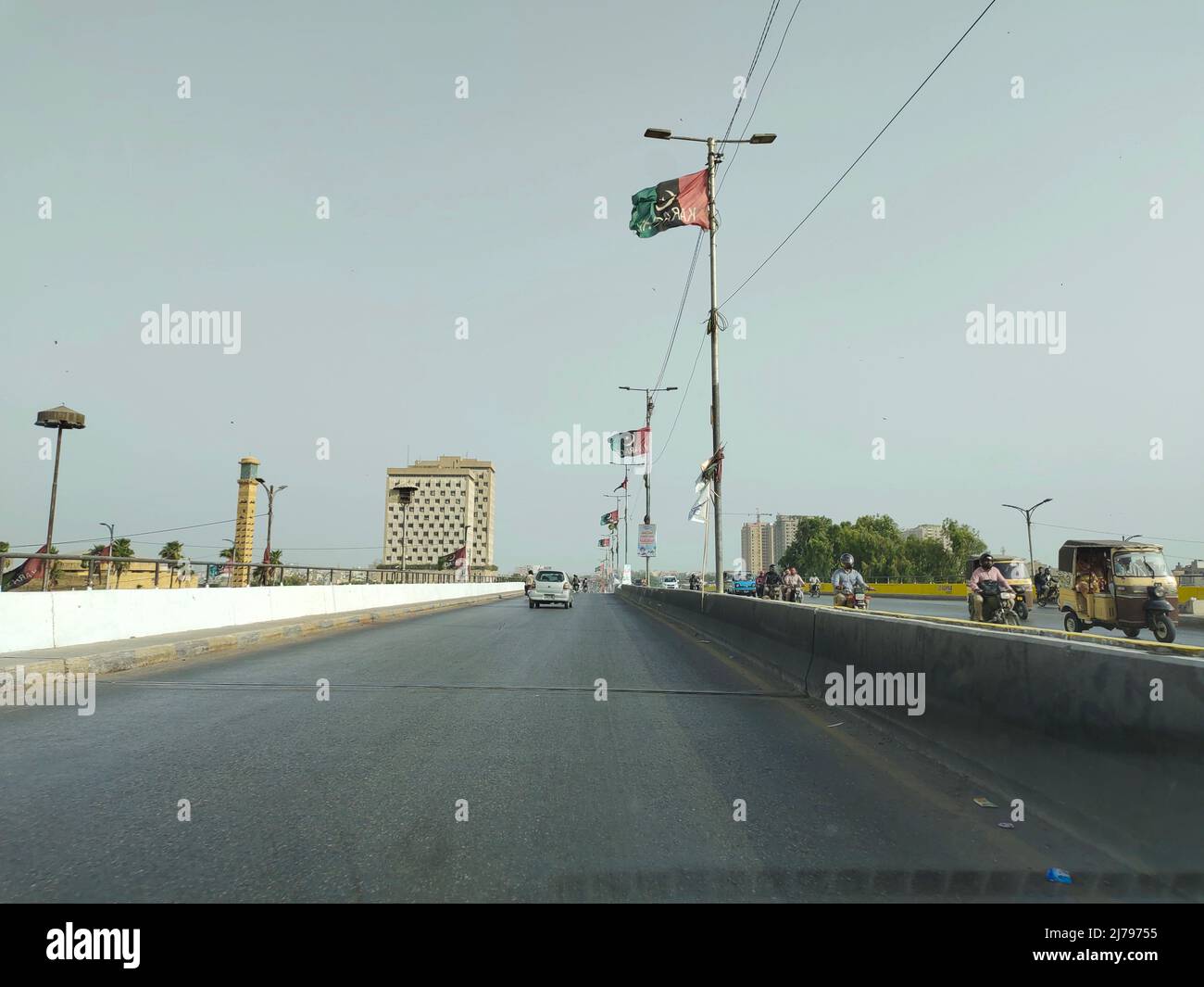 Main Korangi road Karachi traffic and buildings landmark Stock Photo ...