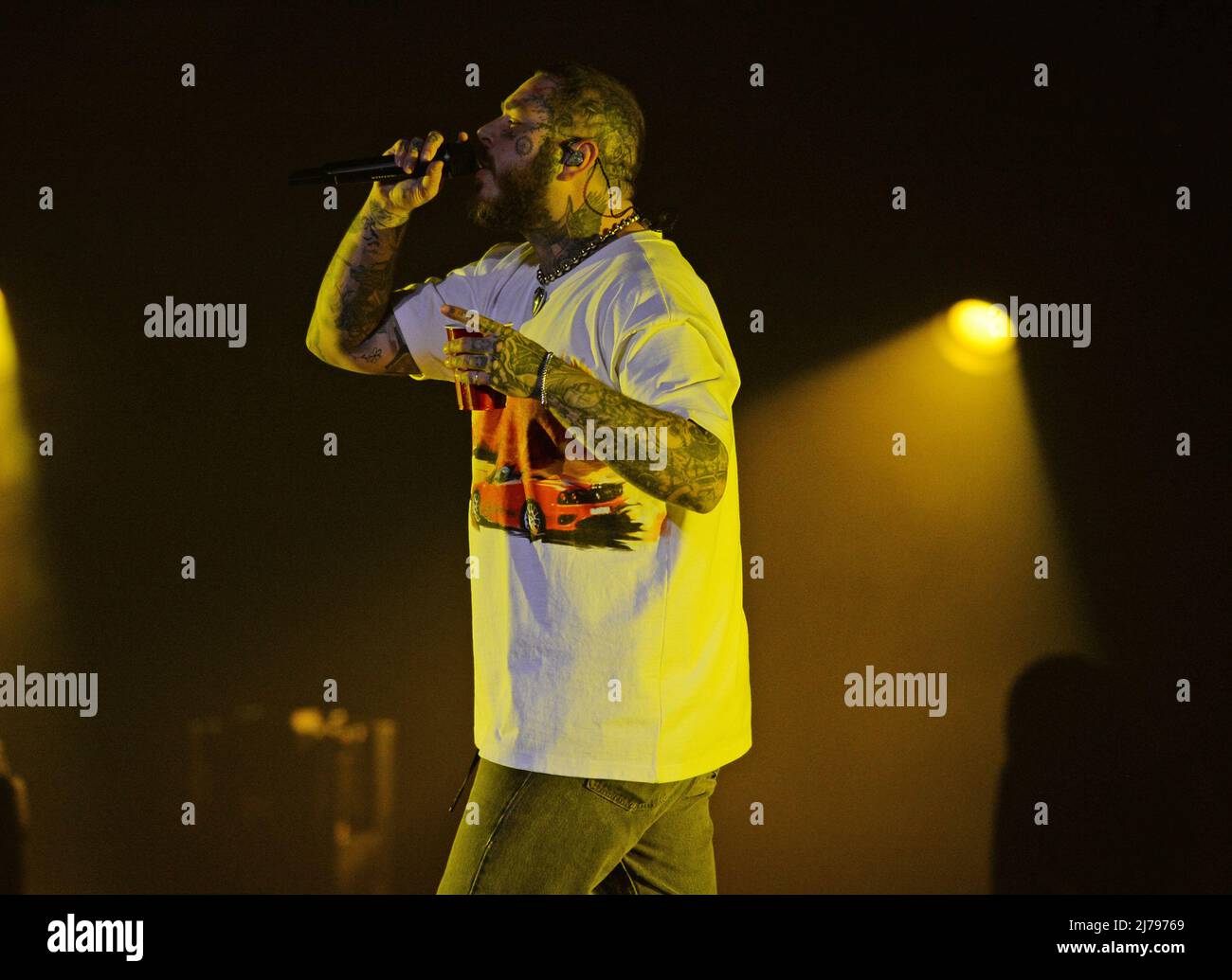 HOLLYWOOD FL - MAY 06: Post Malone performs during the Formula 1 Miami ...