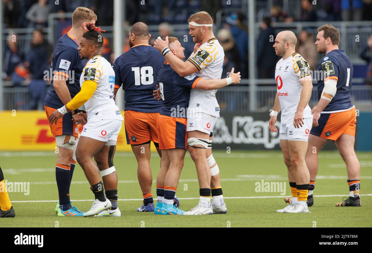 Wasps celebrate their victory against Edinburgh during the EPCR ...