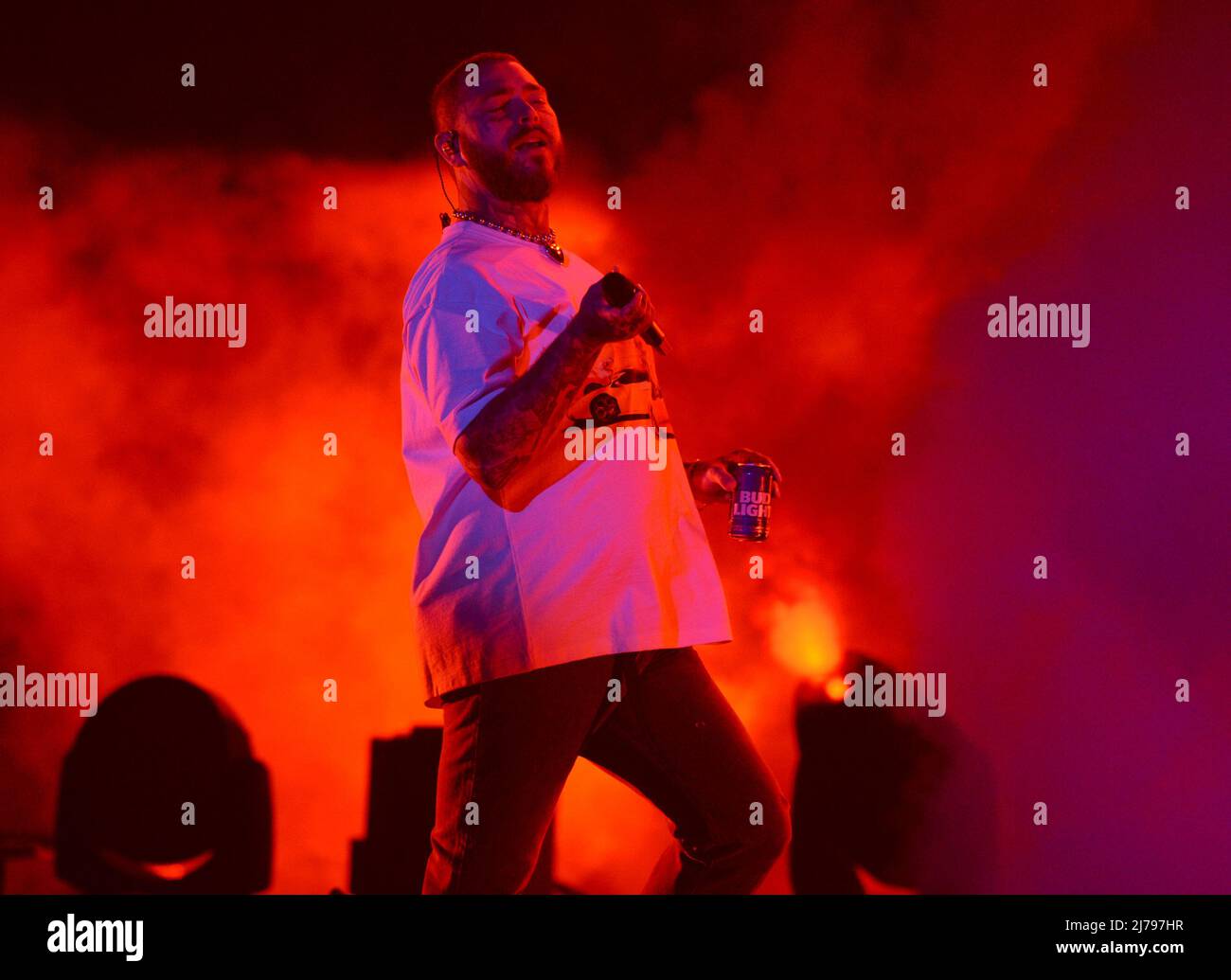 HOLLYWOOD FL - MAY 06: Post Malone performs during the Formula 1 Miami ...