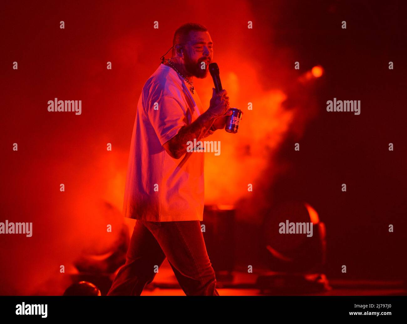 HOLLYWOOD FL - MAY 06: Post Malone performs during the Formula 1 Miami ...
