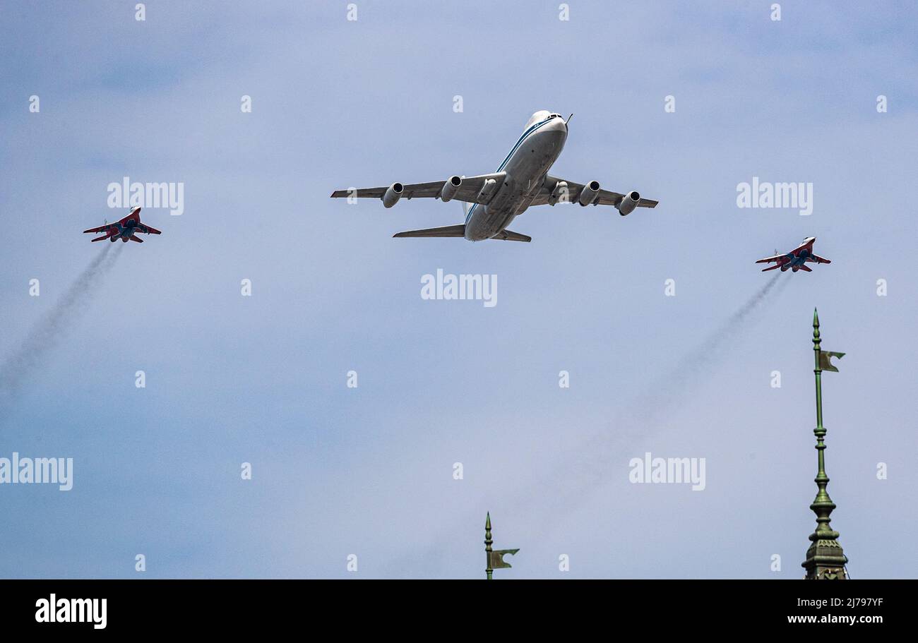 Moscow, Russia. 7th May, 2022. An Ilyushin Il-80 airborne command and ...