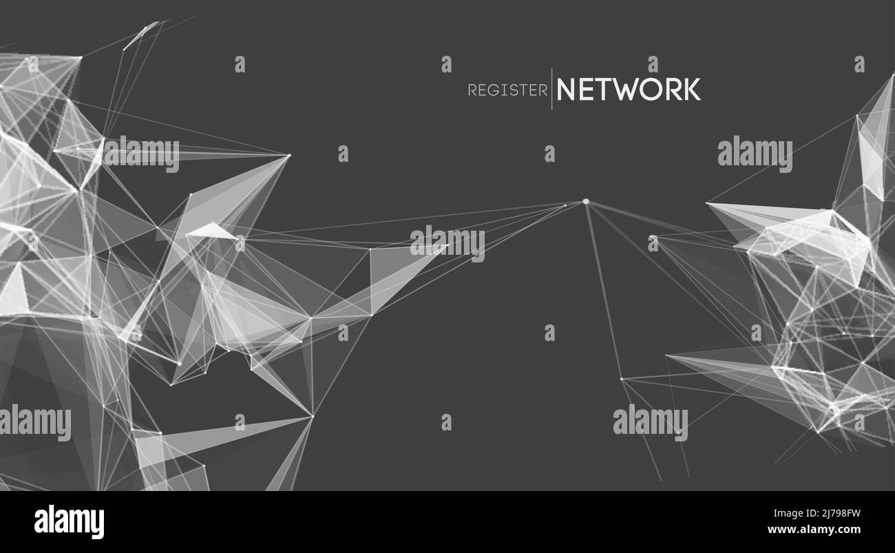 Network geometric line tech background. Abstract network technology ...