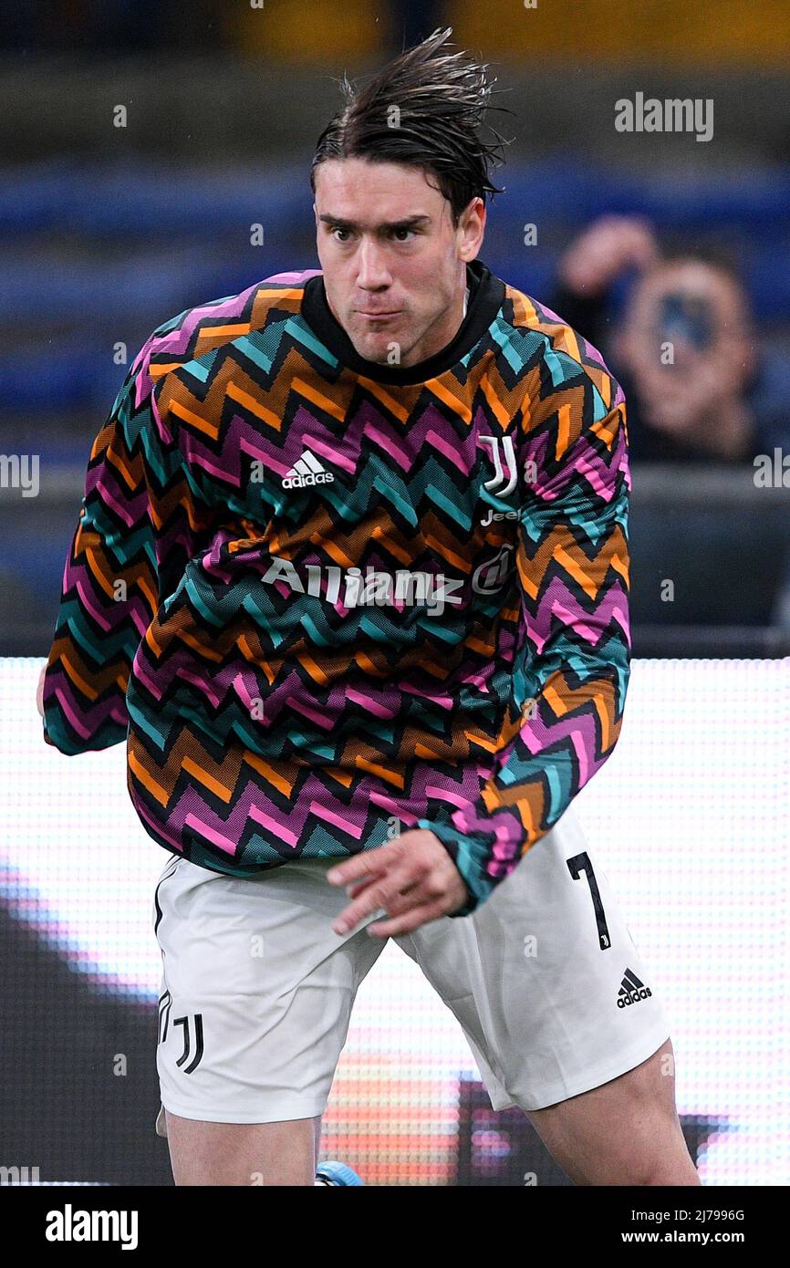 Dusan Vlahovic Of Fc Juventus During The Serie A Match Between Genoa