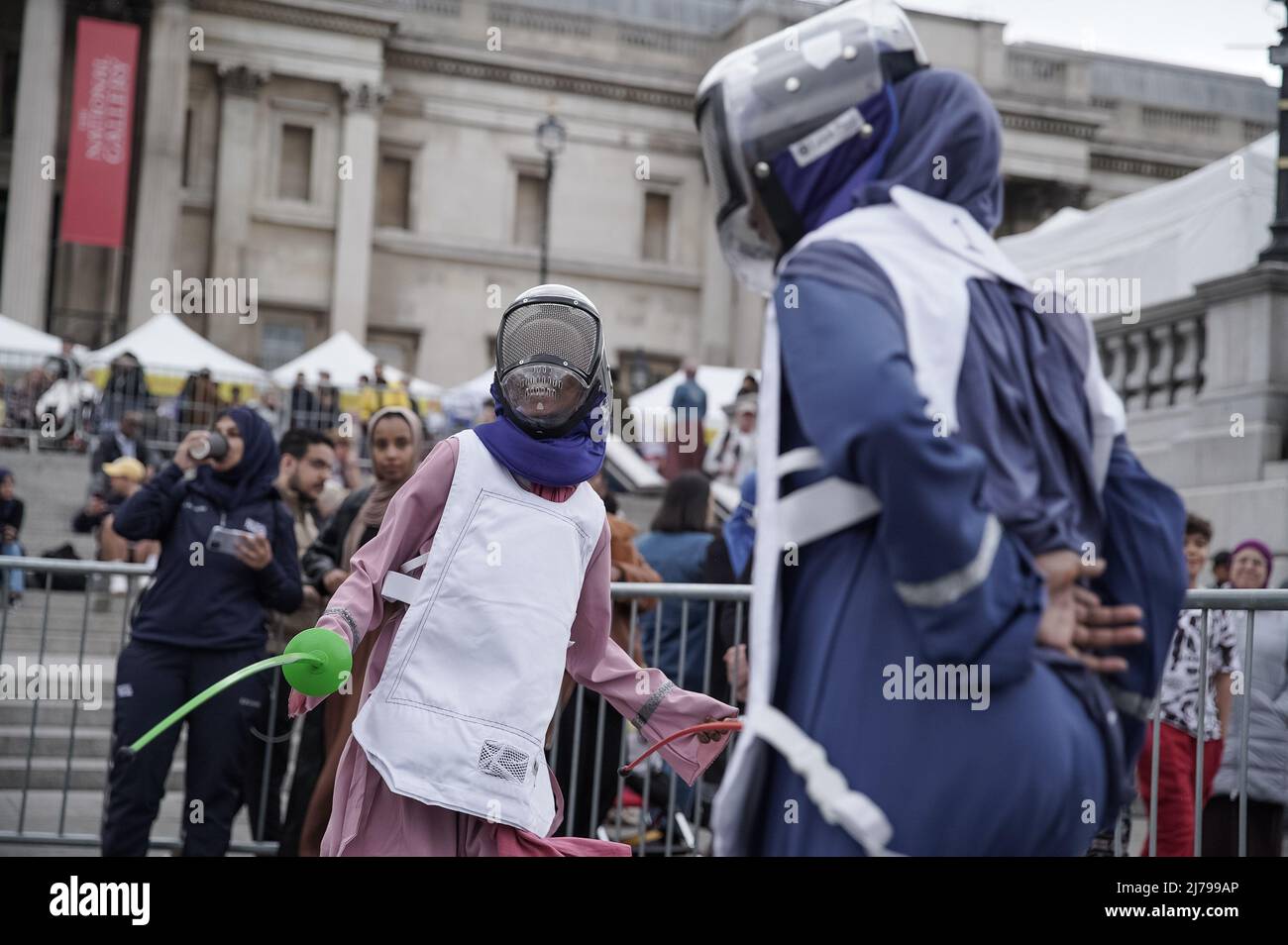 Muslim girls fencing hi-res stock photography and images - Alamy