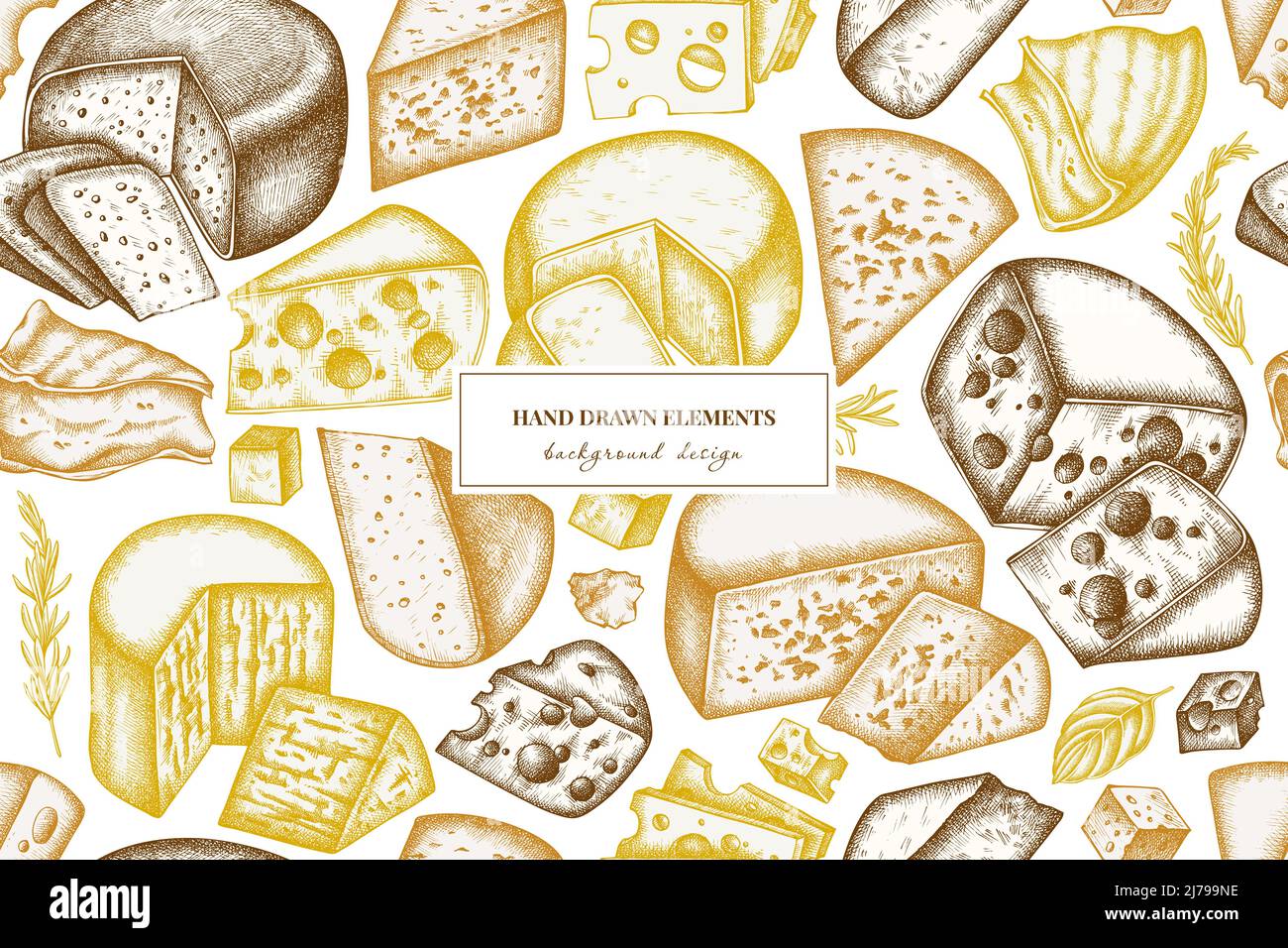 Cheese seamless pattern background design. Engraved style. Hand drawn ...