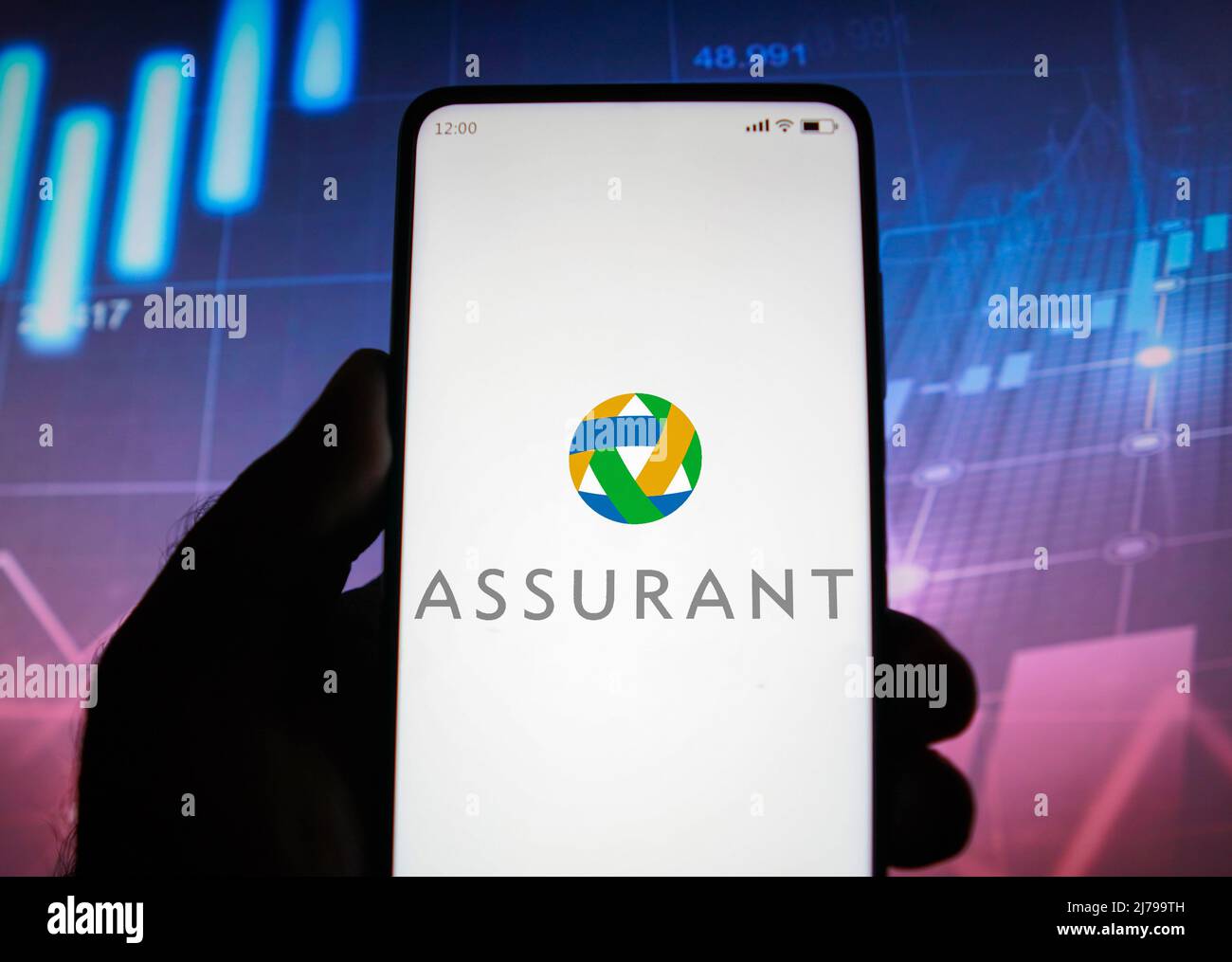 In this photo illustration, the Assurant, Inc. logo seen displayed on a ...