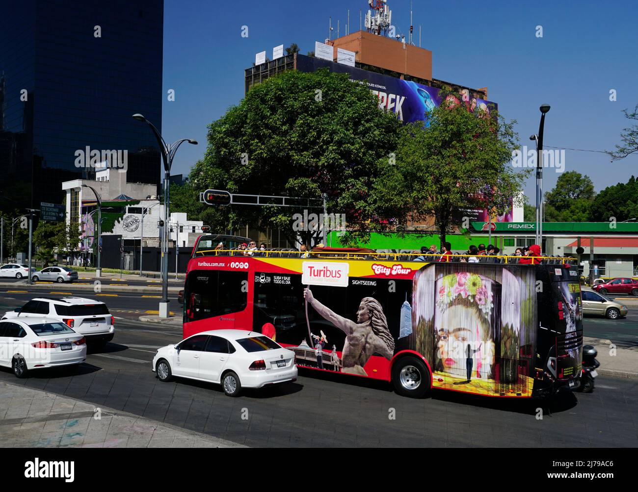 Turibus City tour bus for tourists, Mexico City, Mexico Stock Photo - Alamy