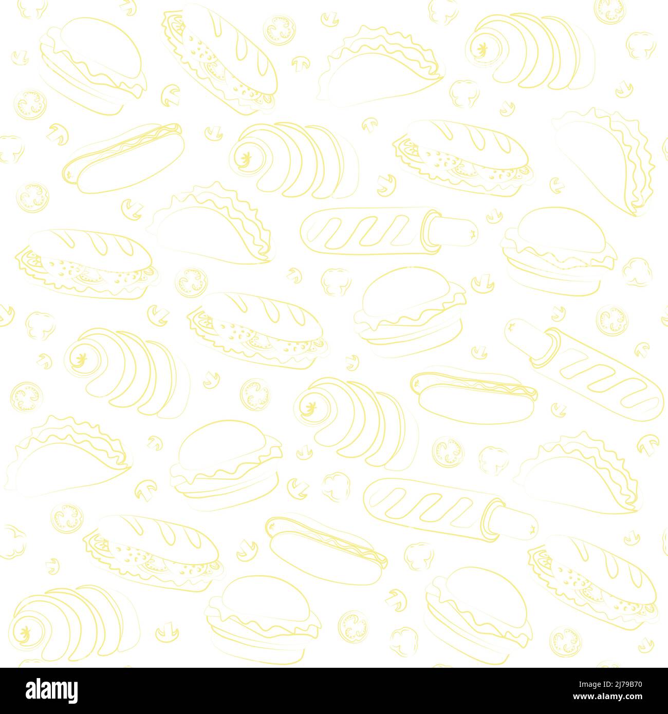Seamless pattern hot dog Cut Out Stock Images & Pictures - Alamy
