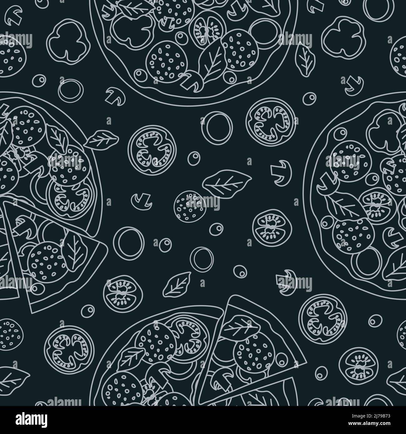 Trendy vector pizza pattern for pizzeria Stock Vector Image & Art - Alamy