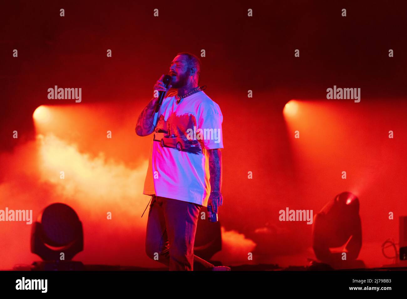 HOLLYWOOD, FL - MAY 5: Post Malone performs during the Formula 1 Miami ...