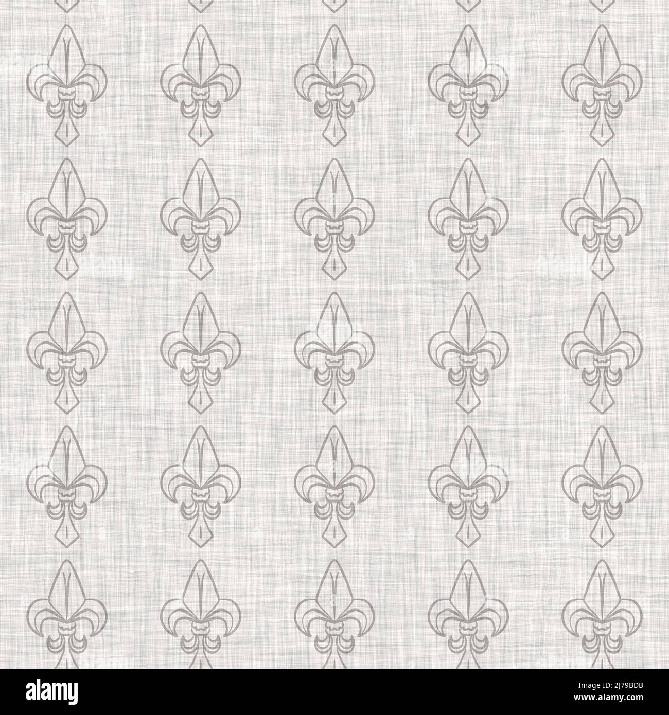 French fleur de lis royal lily seamless pattern. Farmhouse cottage ...