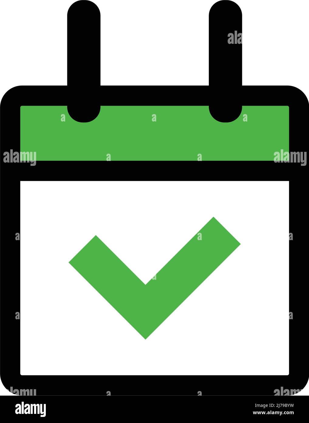 Calendar and check mark icon. Editable vector Stock Vector Image & Art ...