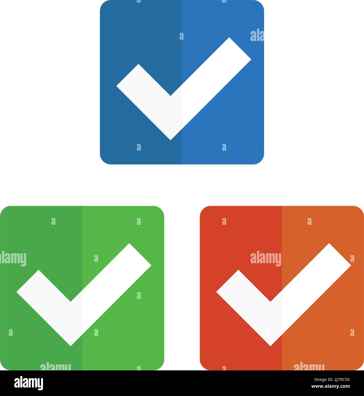 A set of checkbox icons. Questionnaires and confirmation boxes. Editable vector Stock Vector ...