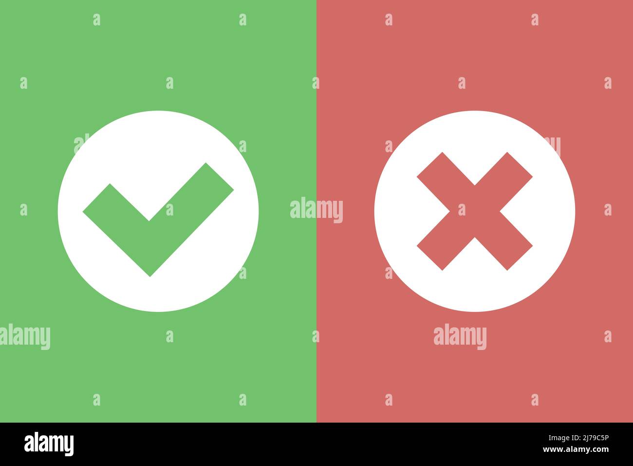 Check mark and cross mark background. Editable vector Stock Vector ...