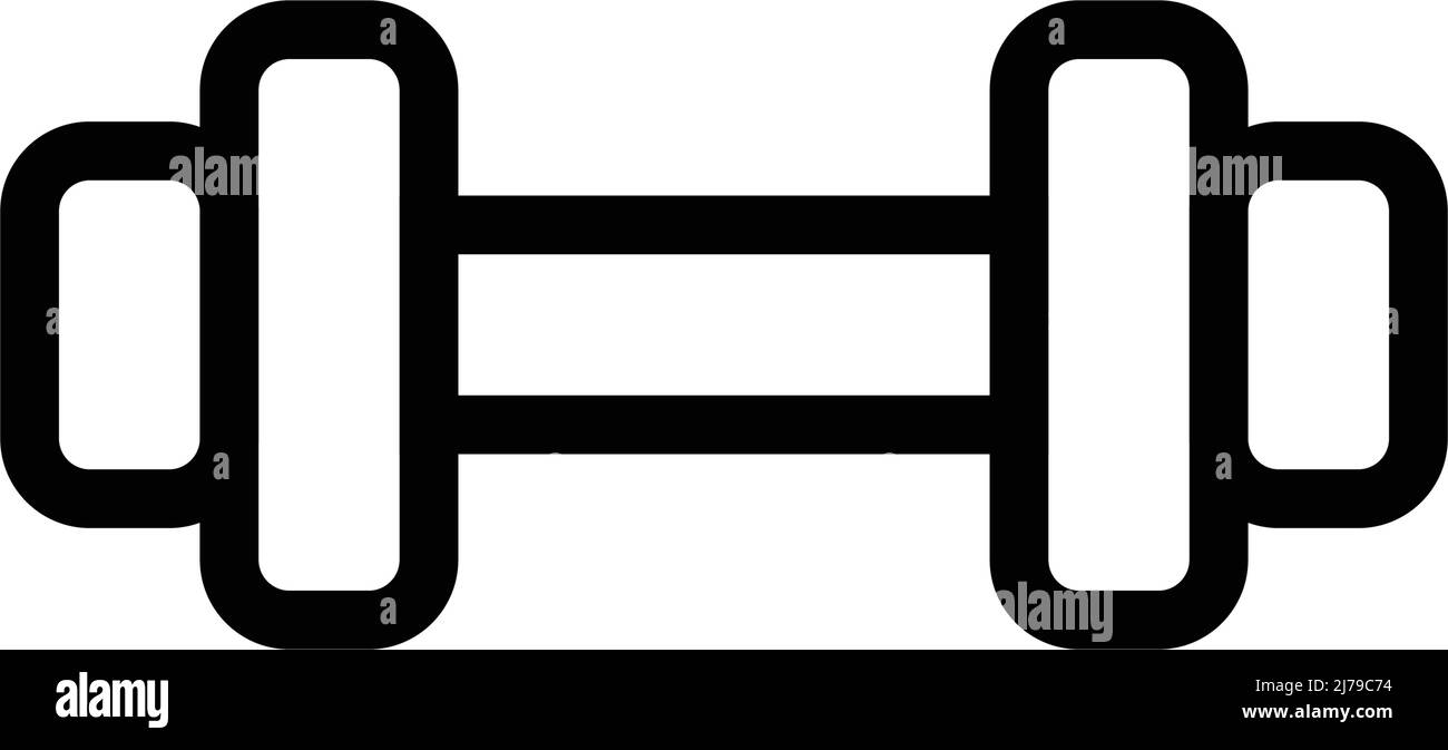 A simple dumbbell icon. Muscle training. Editable vector Stock Vector ...