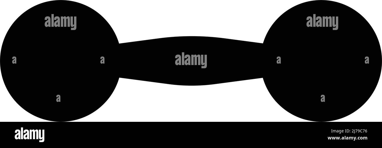 Dumbbell icon. Muscle training tool. Editable vector Stock Vector Image ...