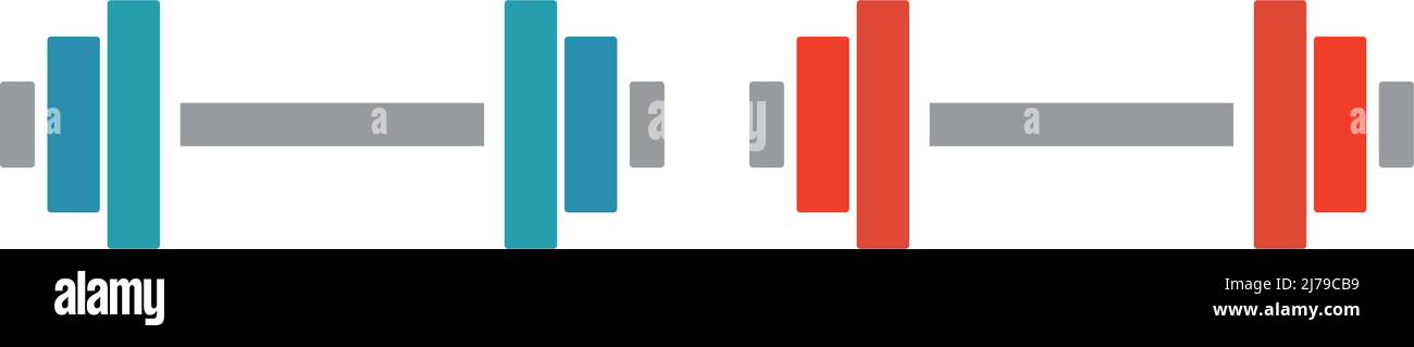 Dumbbell icon set. Strength training vectors. Editable vector Stock ...