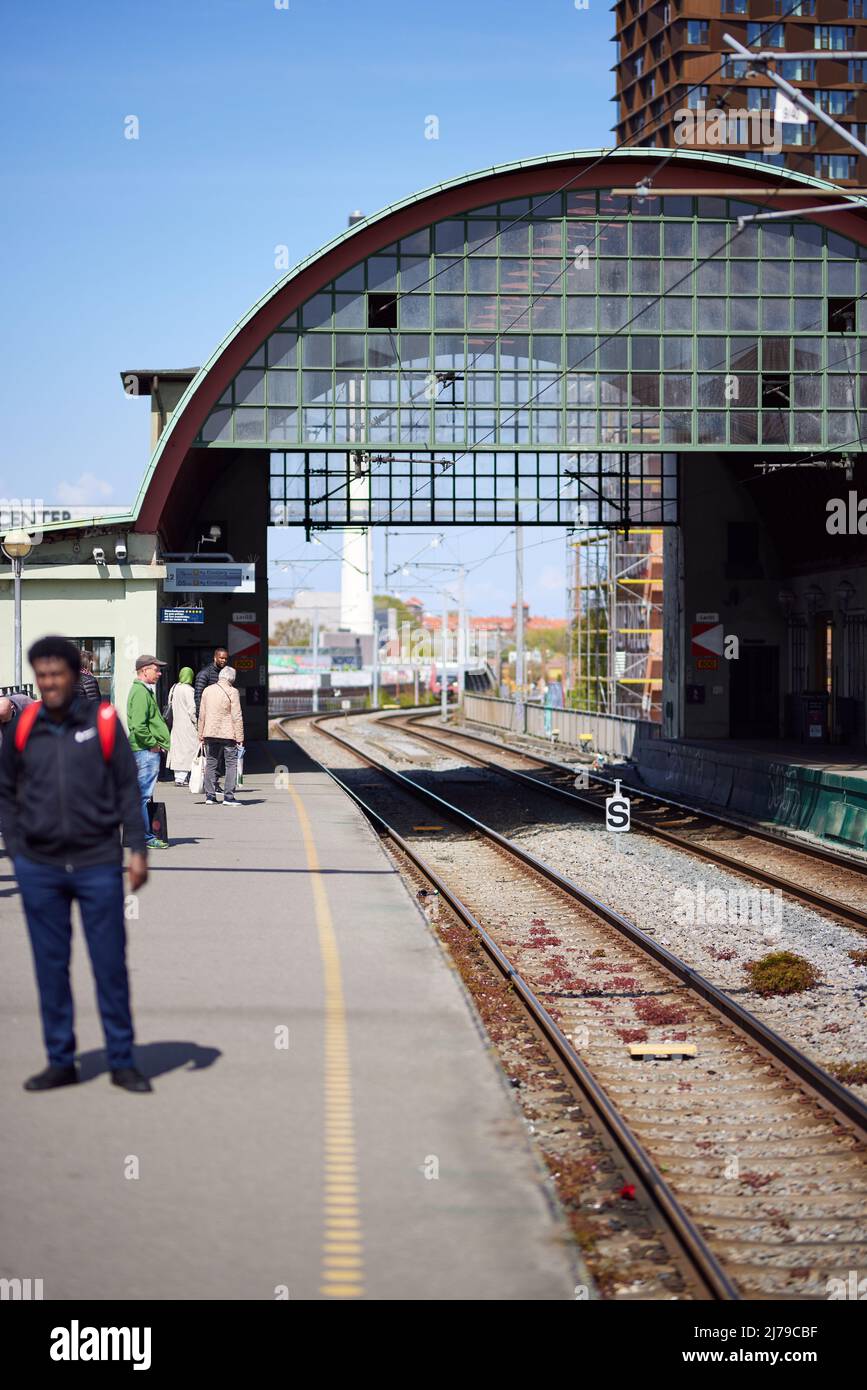 Nørrebro Station (designed by Knud Tanggaard Seest, 1930), train ...