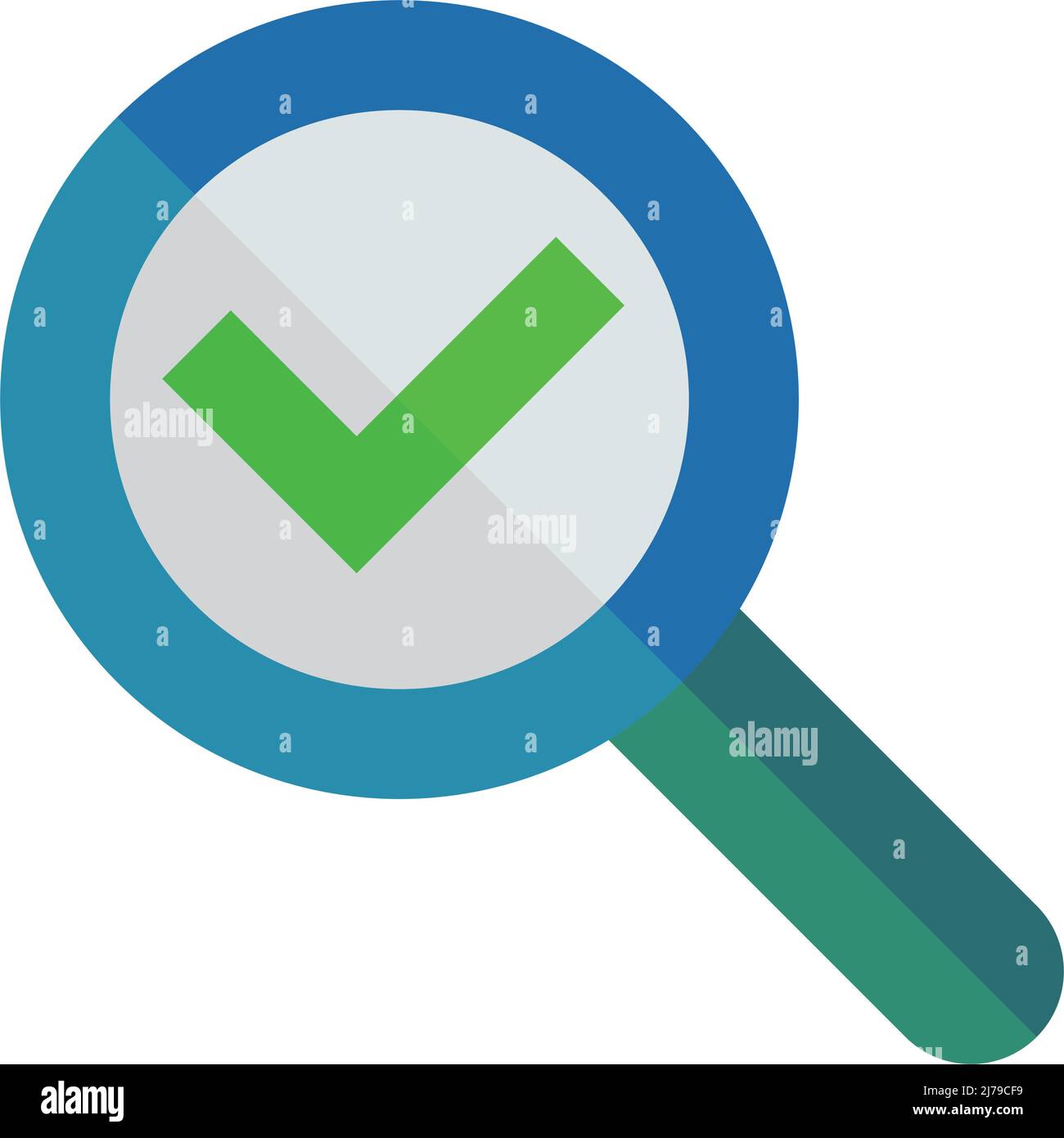 Magnifying glass and check mark icon. Editable vector Stock Vector Image & Art - Alamy