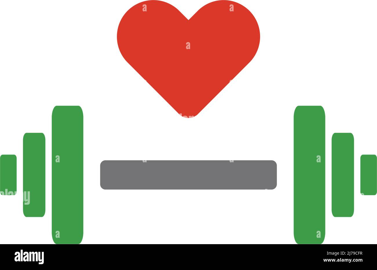 Dumbbell and heart mark icon. Enjoys strength training. Loves muscle ...