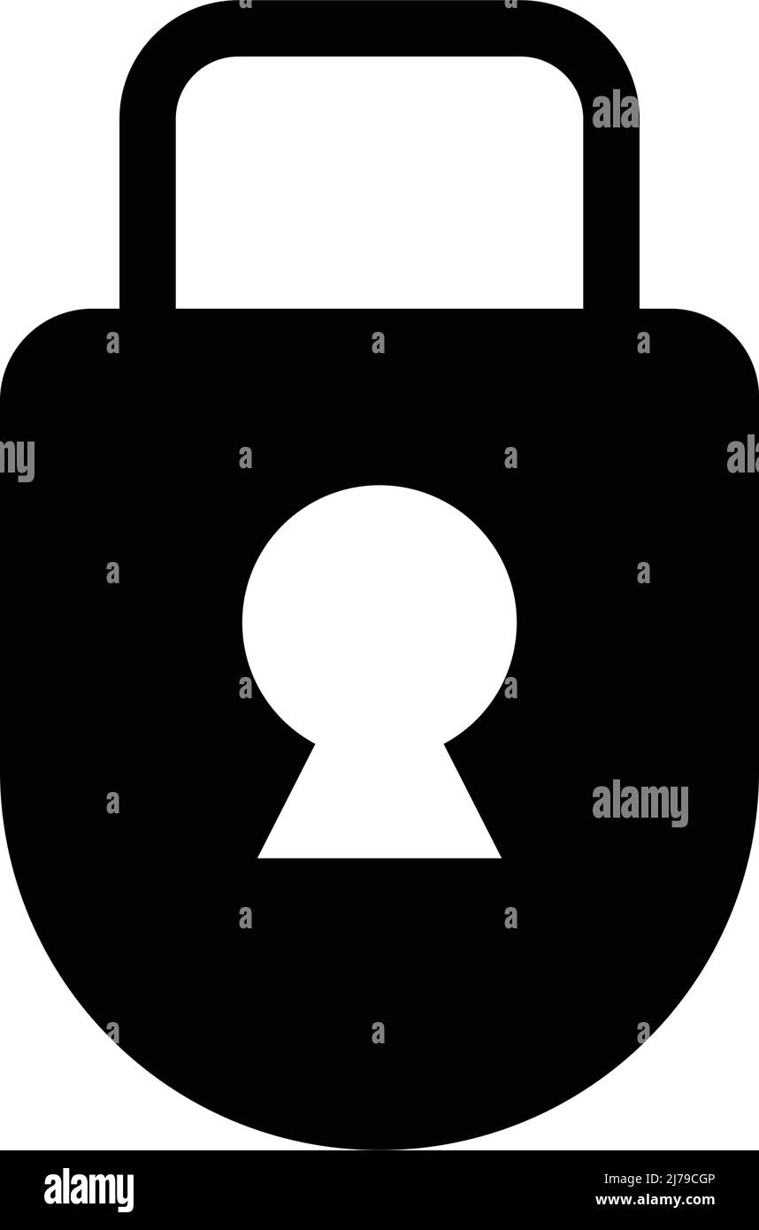 Padlock silhouette hi-res stock photography and images - Alamy