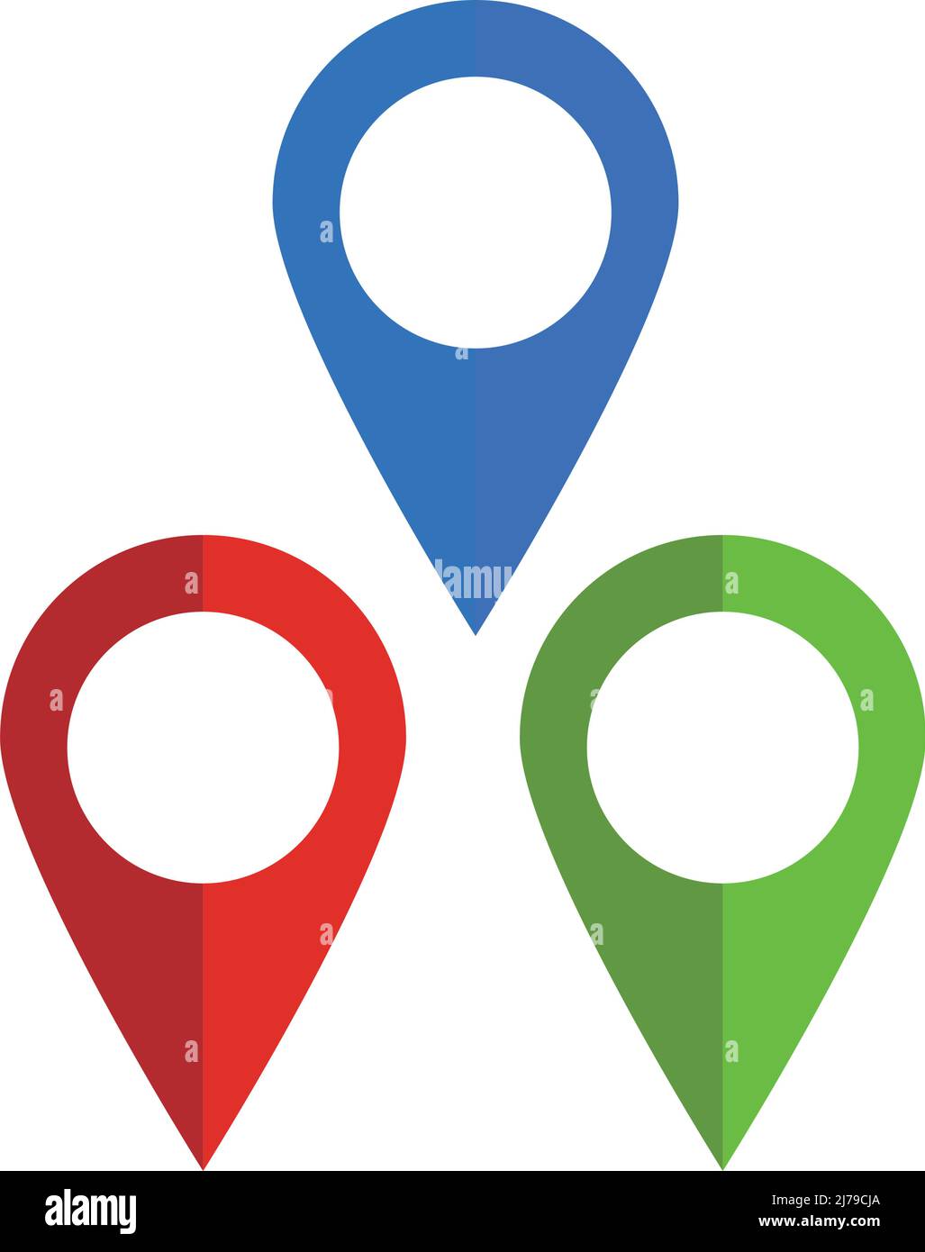 Map pin icon set. Pin of location. Editable vector Stock Vector Image ...