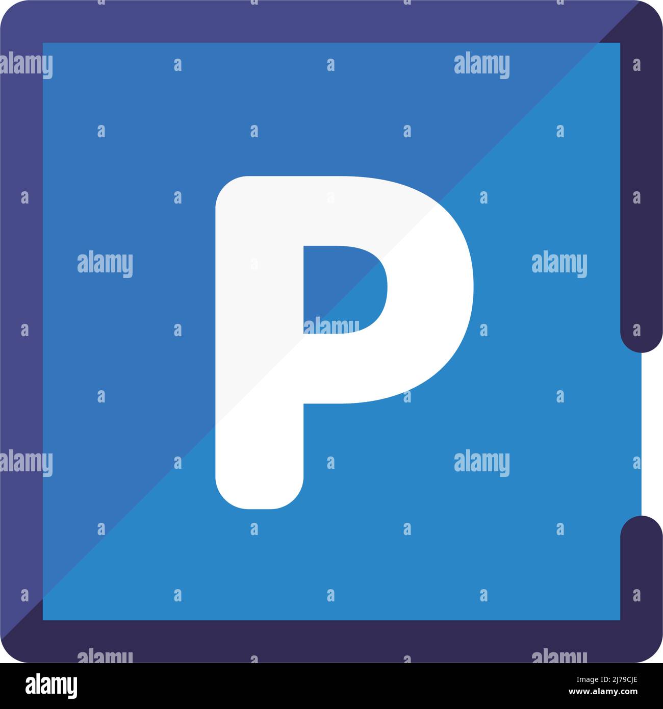 Square parking sign. Car park sign. Editable vector Stock Vector Image ...