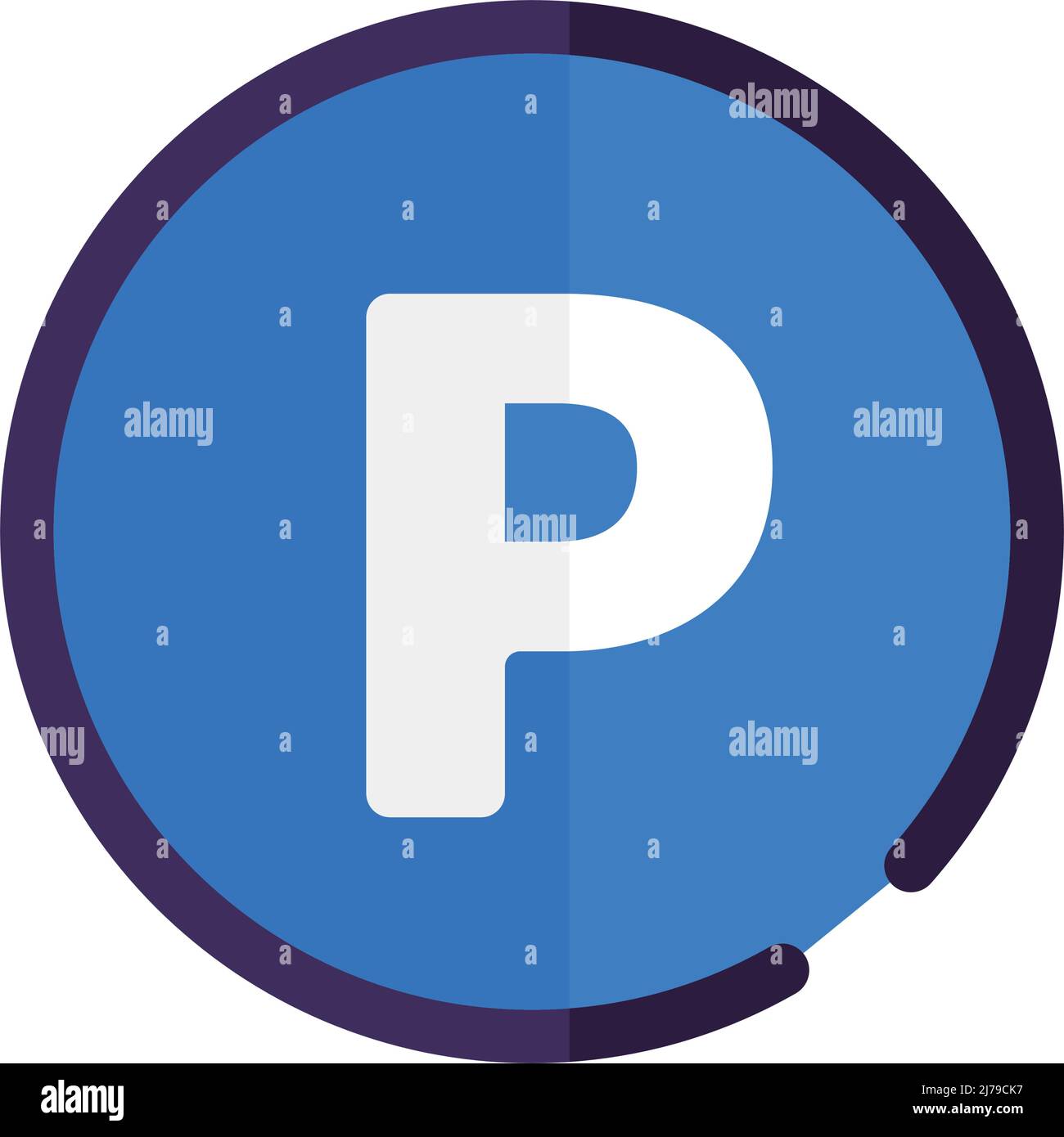 Parking sign icon. Parking lot icon. Editable vector Stock Vector Image ...