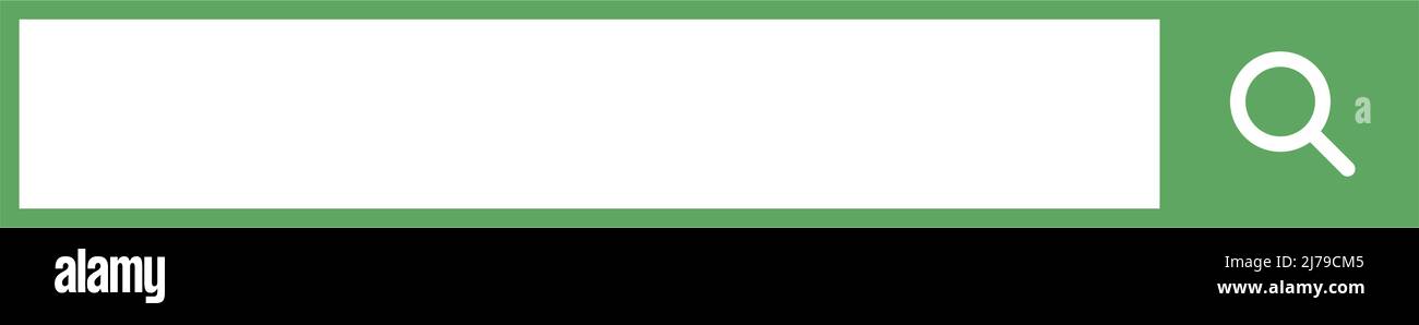 Green search bar and magnifying glass icon. Web search. Editable vector ...