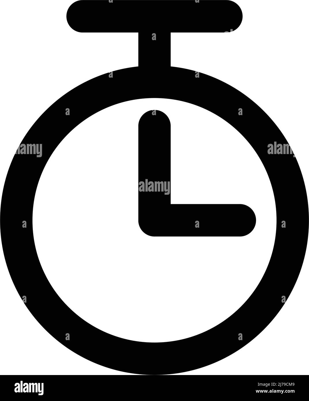 Timer Silhouette Icon Stopwatch Icon Editable Vector Stock Vector