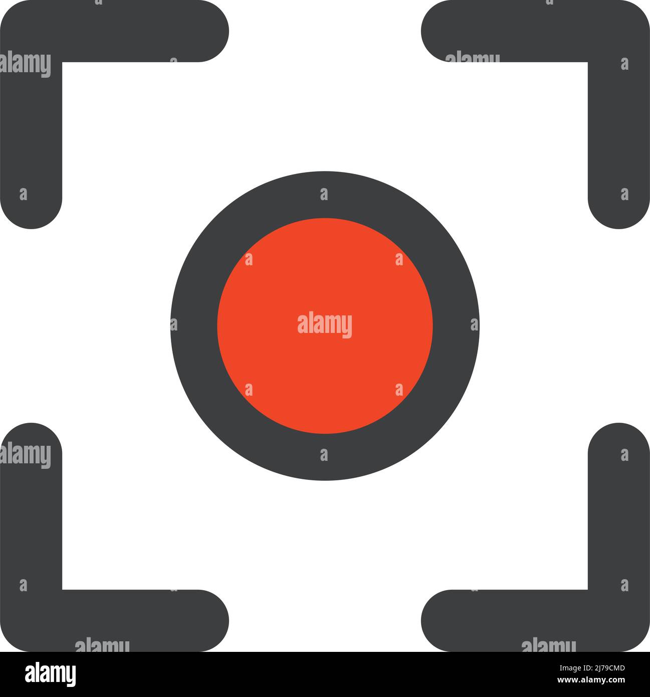 Recording icon.Rec icon. Video camera shooting icon. Editable vector ...